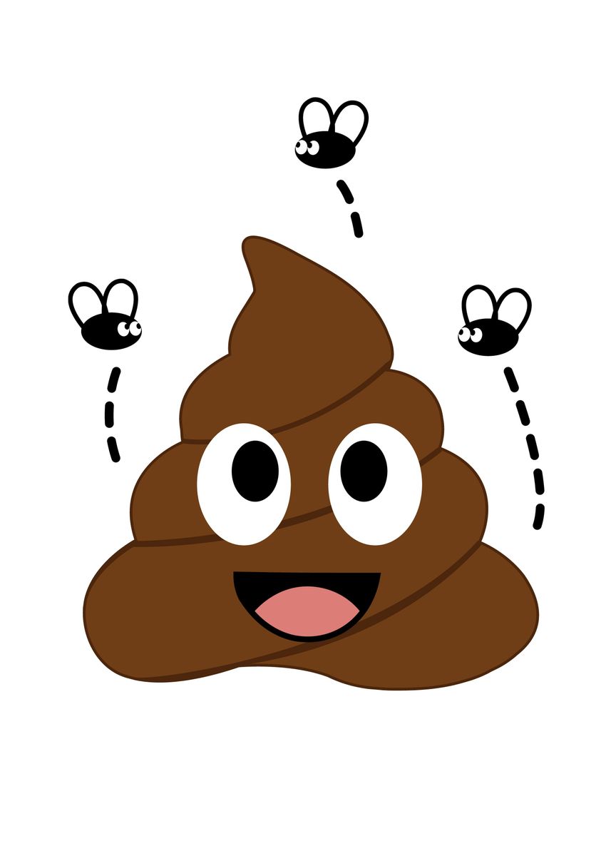 'A stinky poop emoji' Poster, picture, metal print, paint by Shawlin I ...