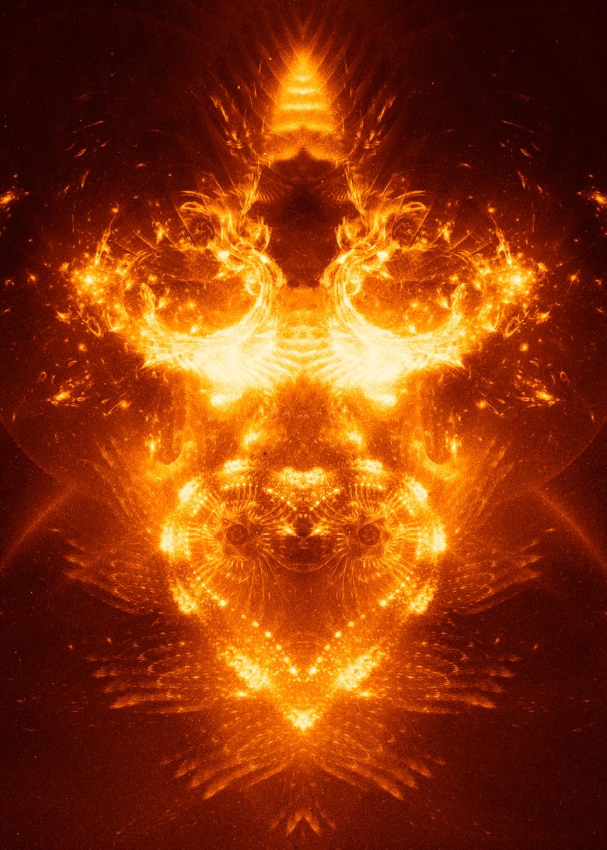 'Abstract Fire Artwork 06' Poster by Gerald Kuehn | Displate