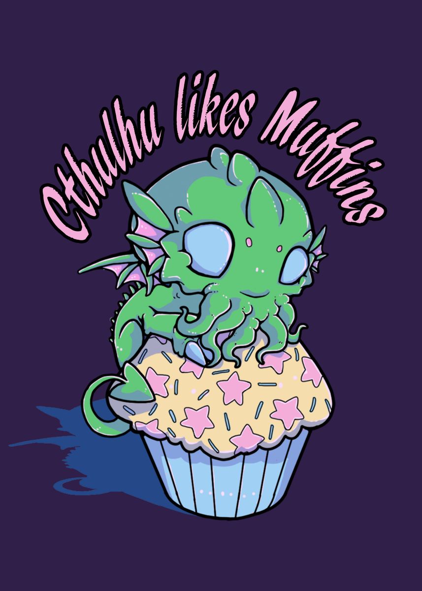 'Cthulhu likes Muffins' Poster, picture, metal print, paint by xMorfina ...