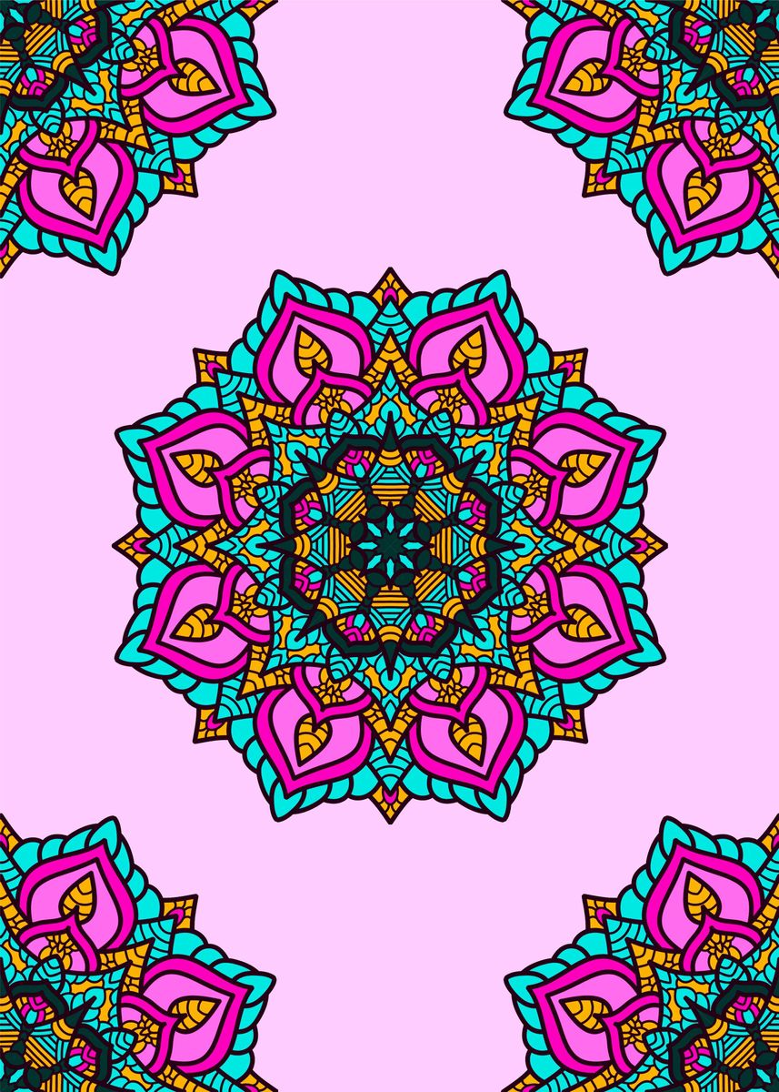 'Mandala Background' Poster by Muhammad Ridwan | Displate