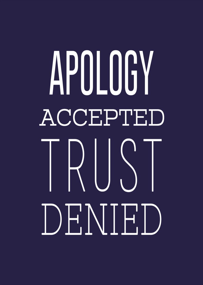 'Trust Denied' Poster, picture, metal print, paint by Conceptual ...