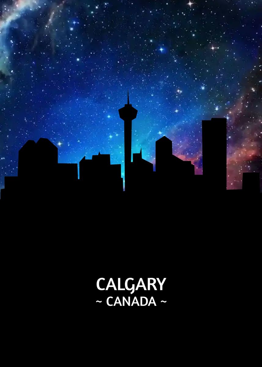 'Calgary Canada ' Poster, picture, metal print, paint by Skyline Studio ...