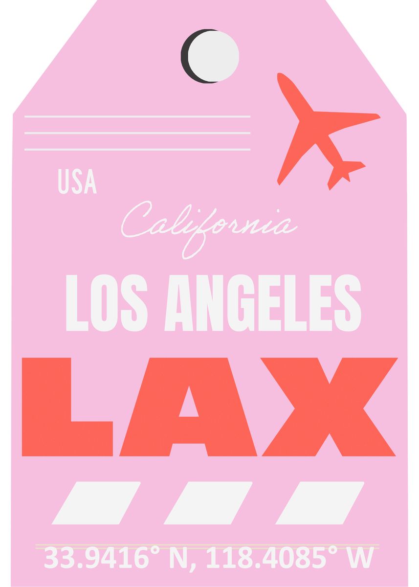 'LAX PINK' Poster, picture, metal print, paint by Epic Adventure | Displate