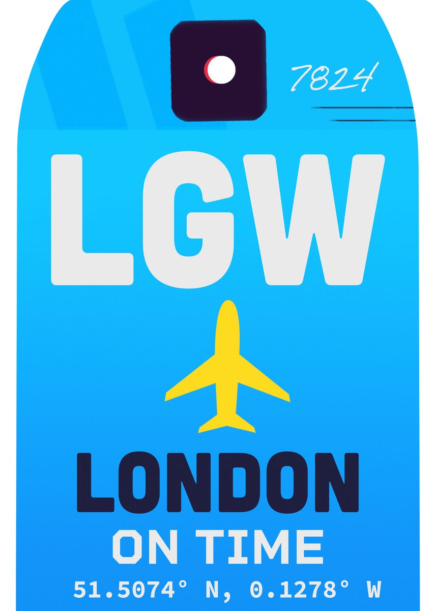 'LGW London' Poster, picture, metal print, paint by Epic Adventure ...