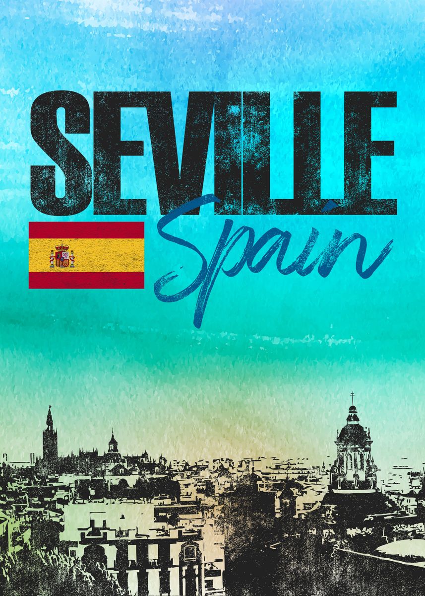 'Seville' Poster, picture, metal print, paint by Printed Artings | Displate