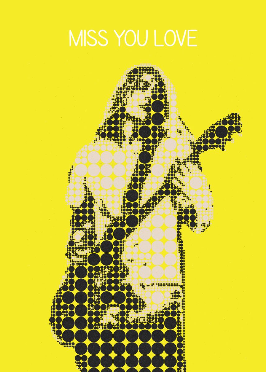 'Miss You Love ' Poster, picture, metal print, paint by The Poster ...