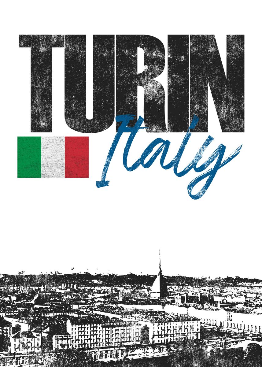 'Turin' Poster, picture, metal print, paint by Printed Artings | Displate
