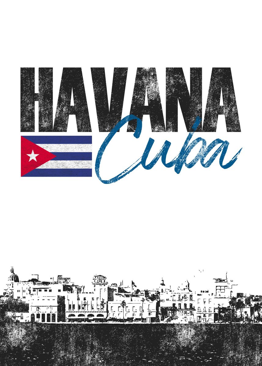 'Havana' Poster, picture, metal print, paint by Printed Artings | Displate