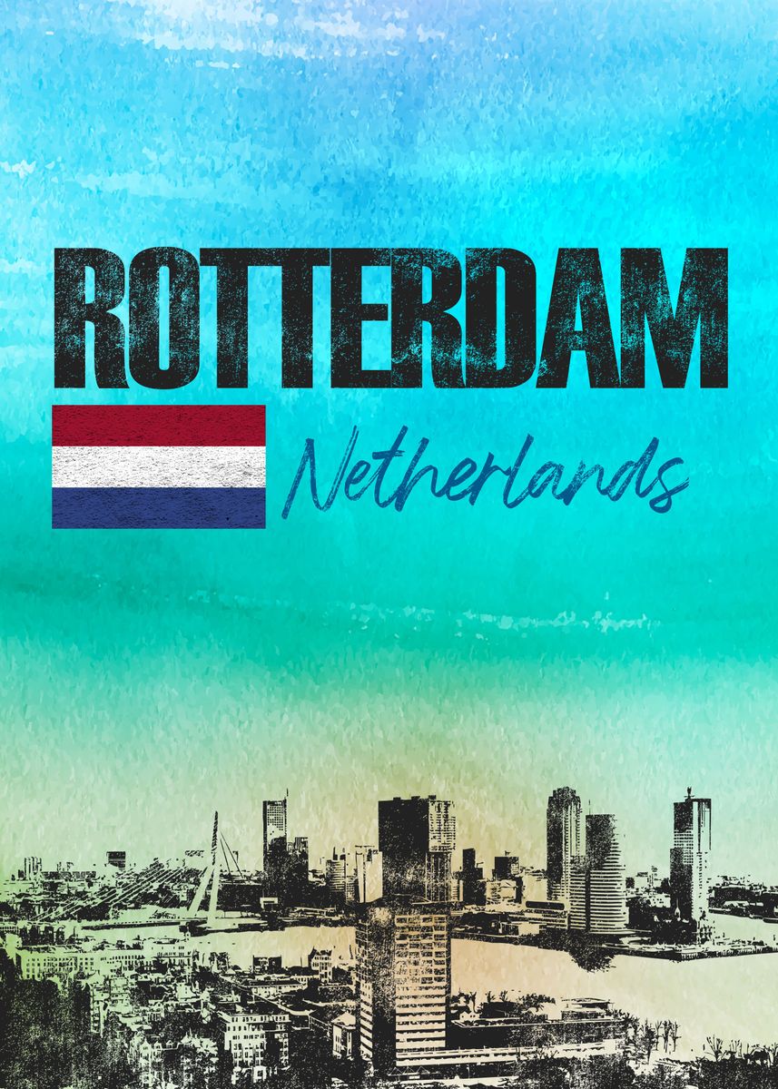 'Rotterdam' Poster, picture, metal print, paint by Printed Artings ...