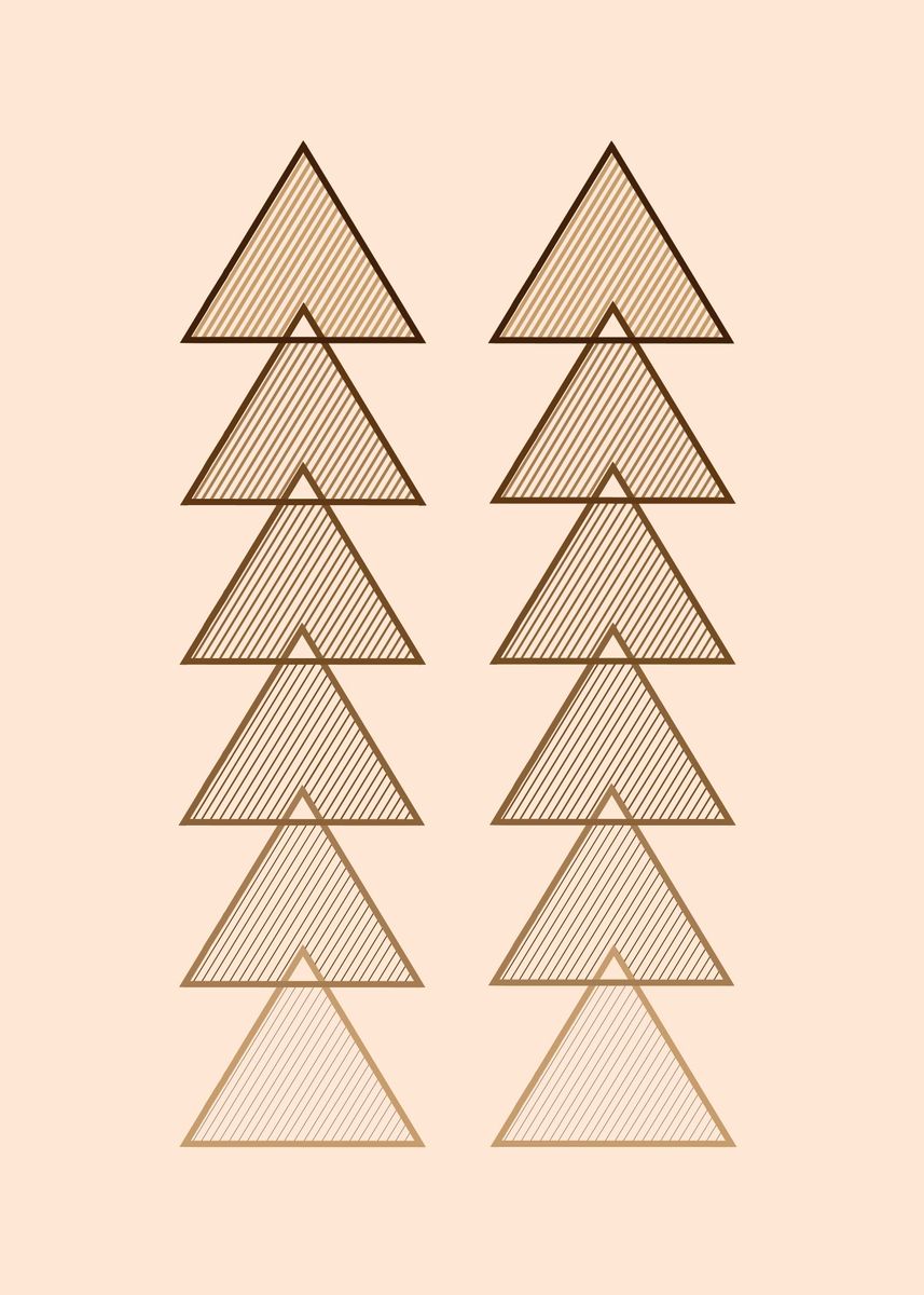 'Abstract Geometry Triangle' Poster, picture, metal print, paint by ...