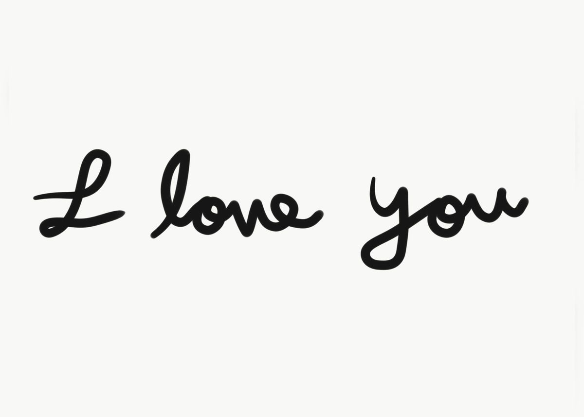 'I love you handwriting' Poster by Chantipa Yoopho | Displate