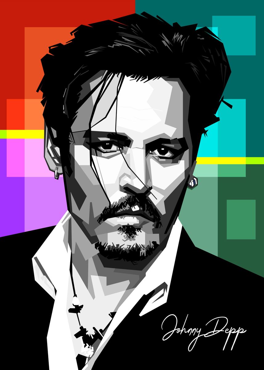 'Johnny Depp' Poster, picture, metal print, paint by Sobri Alkavie ...