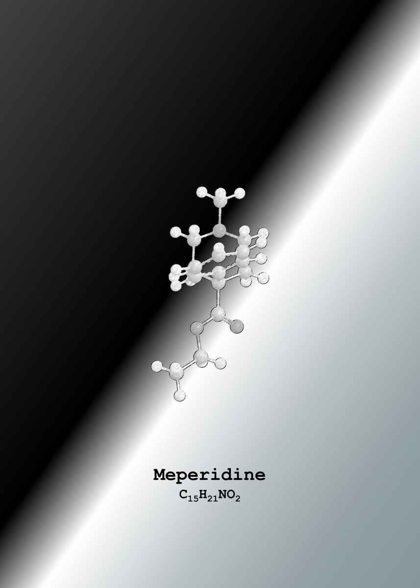 'Meperidine' Poster, picture, metal print, paint by ChemECool | Displate