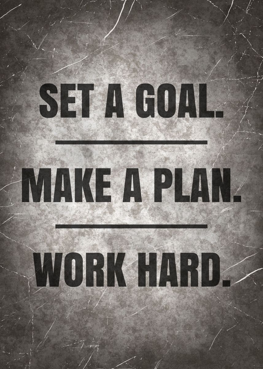 'Plan to Success Quote' Poster, picture, metal print, paint by Lucky ...