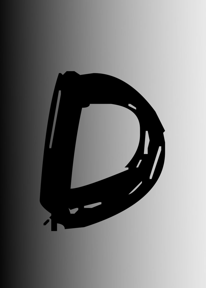'Black Letter D' Poster, picture, metal print, paint by karl cabizares ...