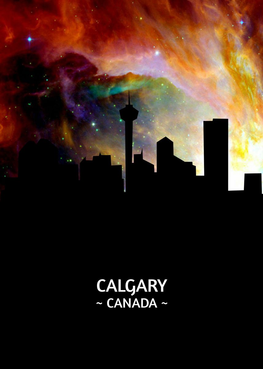 'Calgary Canada ' Poster by Skyline Studio | Displate