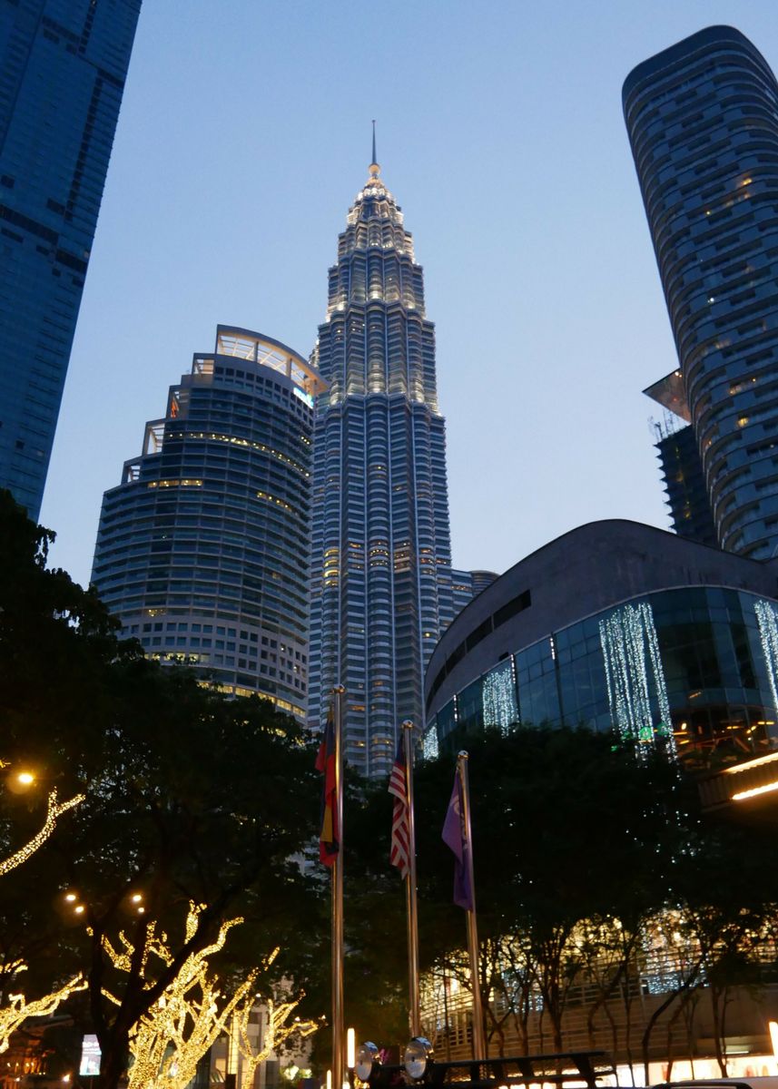 'Petronas Towers ' Poster, picture, metal print, paint by Haubi | Displate