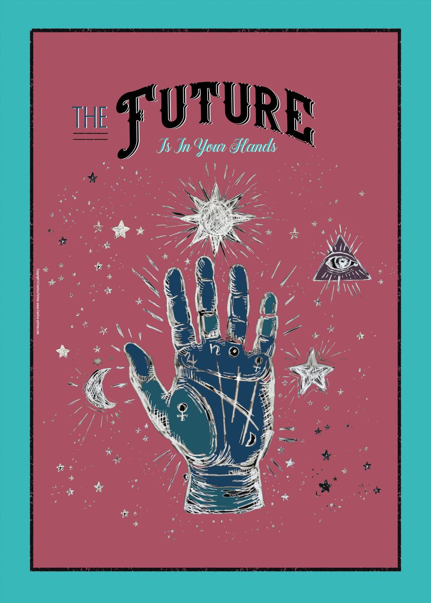 'The Future in Your Hand 2' Poster, picture, metal print, paint by ...