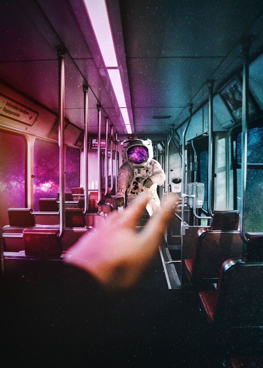 'Spaceman' Poster, picture, metal print, paint by Alin Sandu | Displate