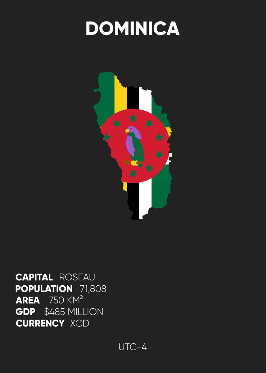 'Dominica' Poster, picture, metal print, paint by Conceptual ...