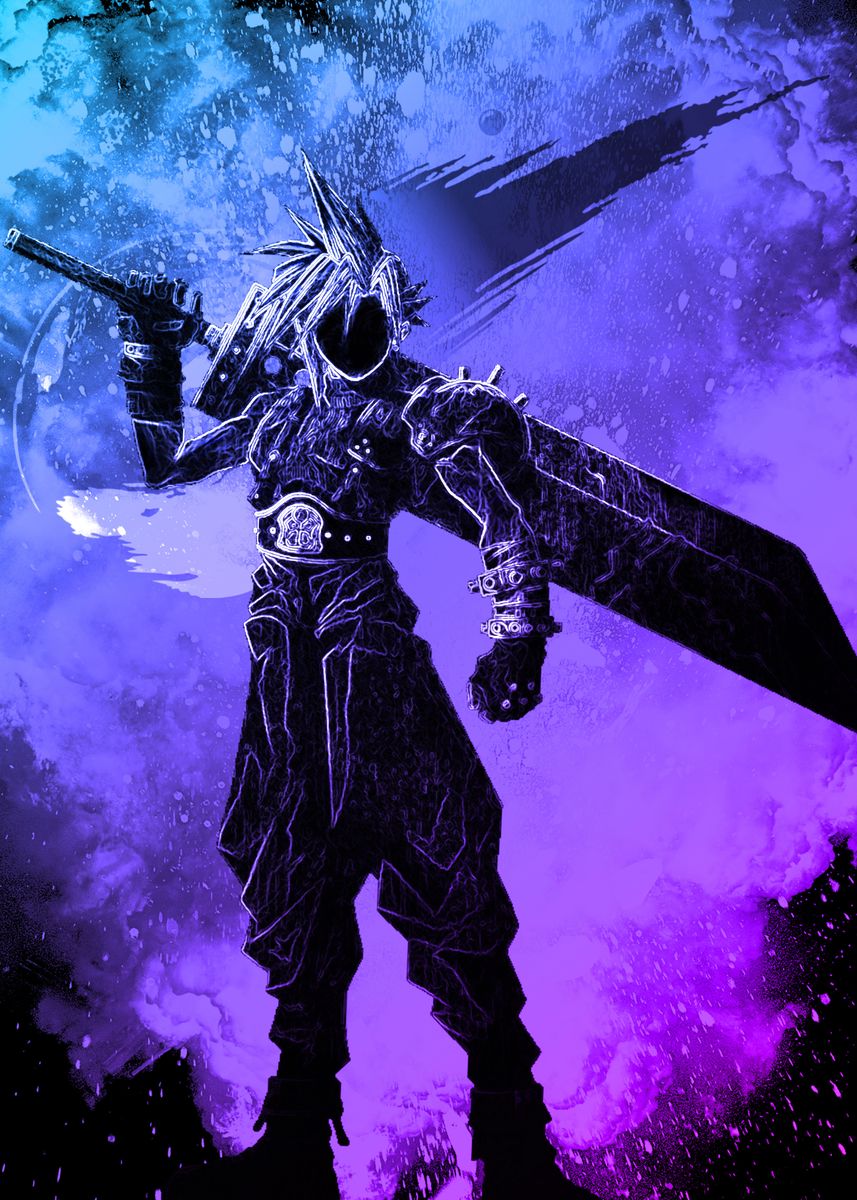 'Purple Meteor' Poster, picture, metal print, paint by Donnie | Displate