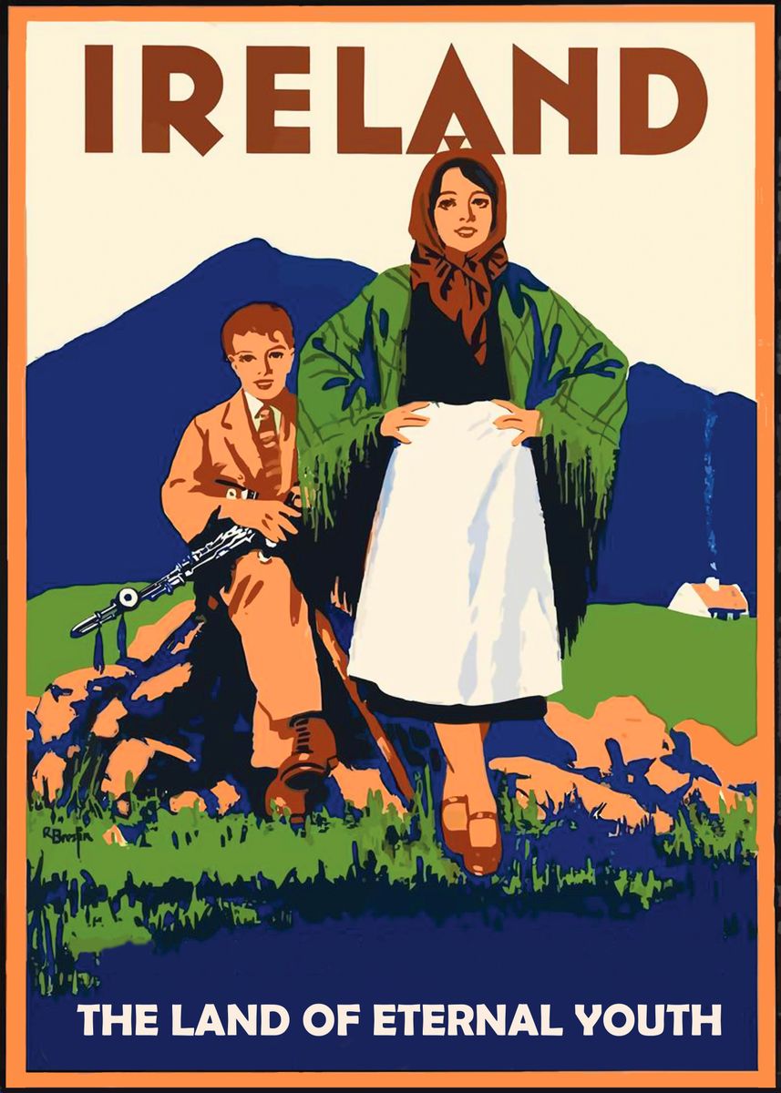 'Ireland' Poster, picture, metal print, paint by Long Shot | Displate