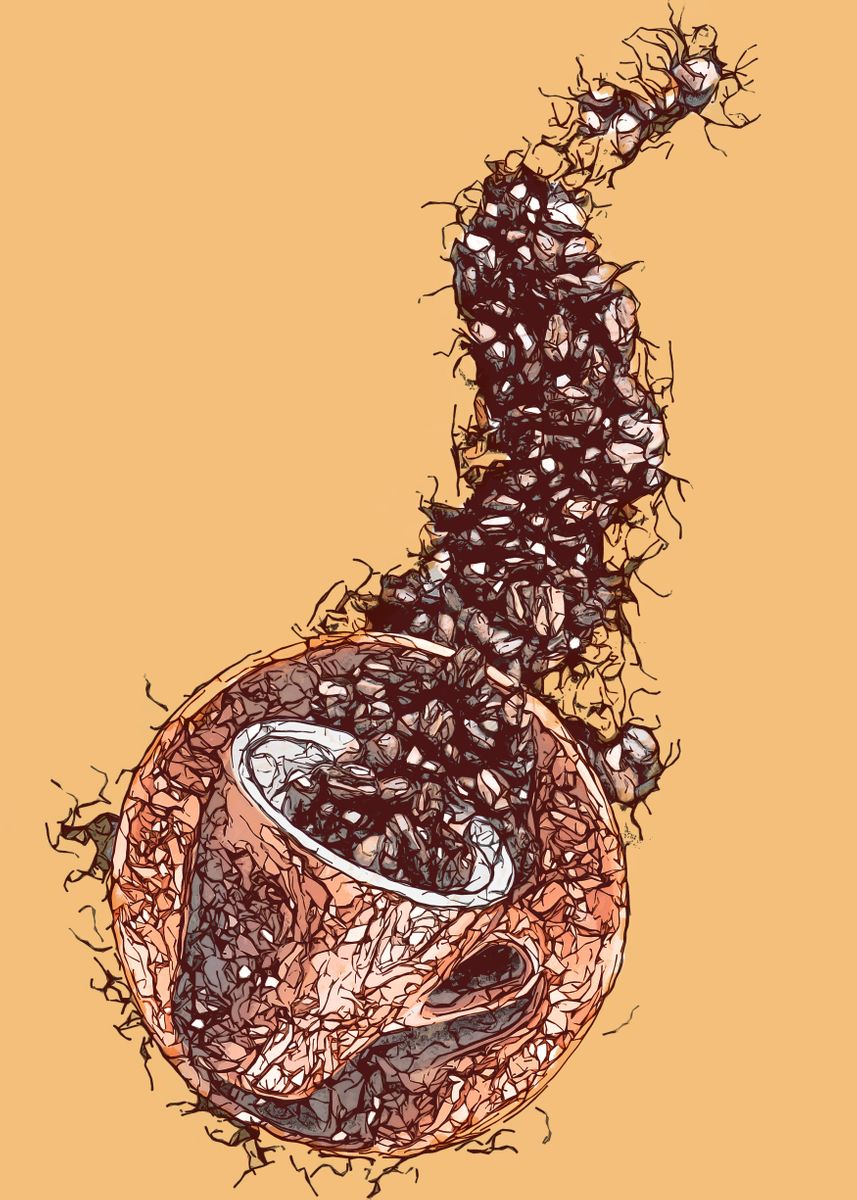 'Abstract Coffee Cup' Poster by Mads Thomsen | Displate