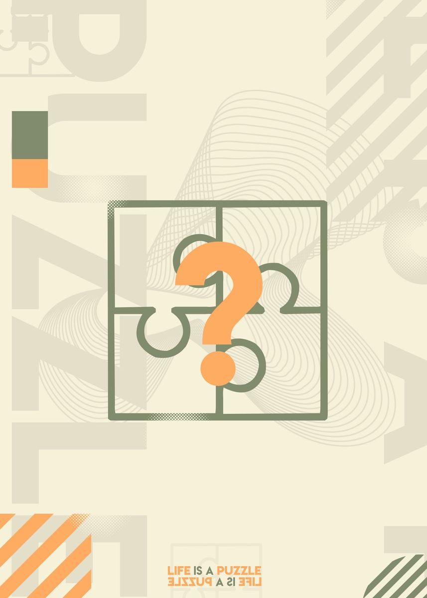 'LIFE IS A PUZZLE' Poster by Graphics Universe | Displate