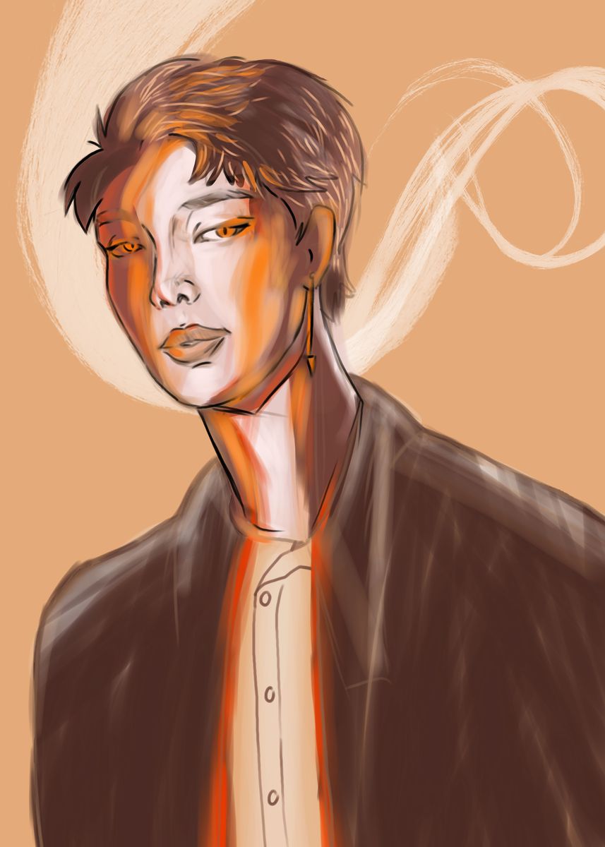 'Namjoon' Poster, picture, metal print, paint by Catalina | Displate
