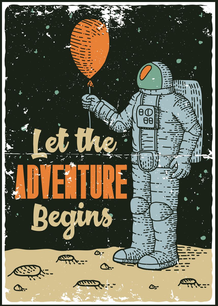 'Outer Space Adventure' Poster, picture, metal print, paint by Chris ...