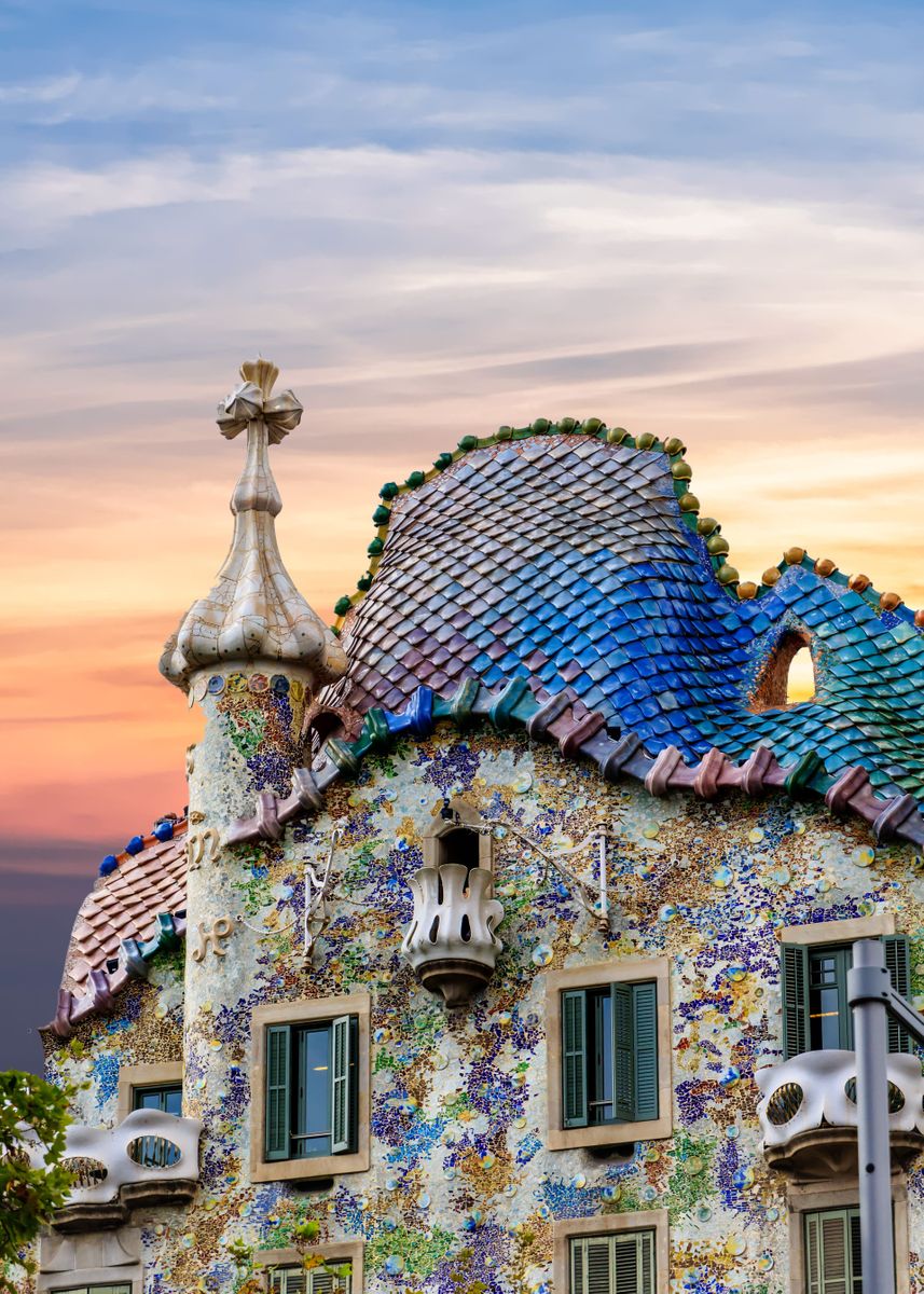 'Gaudi Facade' Poster, picture, metal print, paint by Darryl Brooks ...