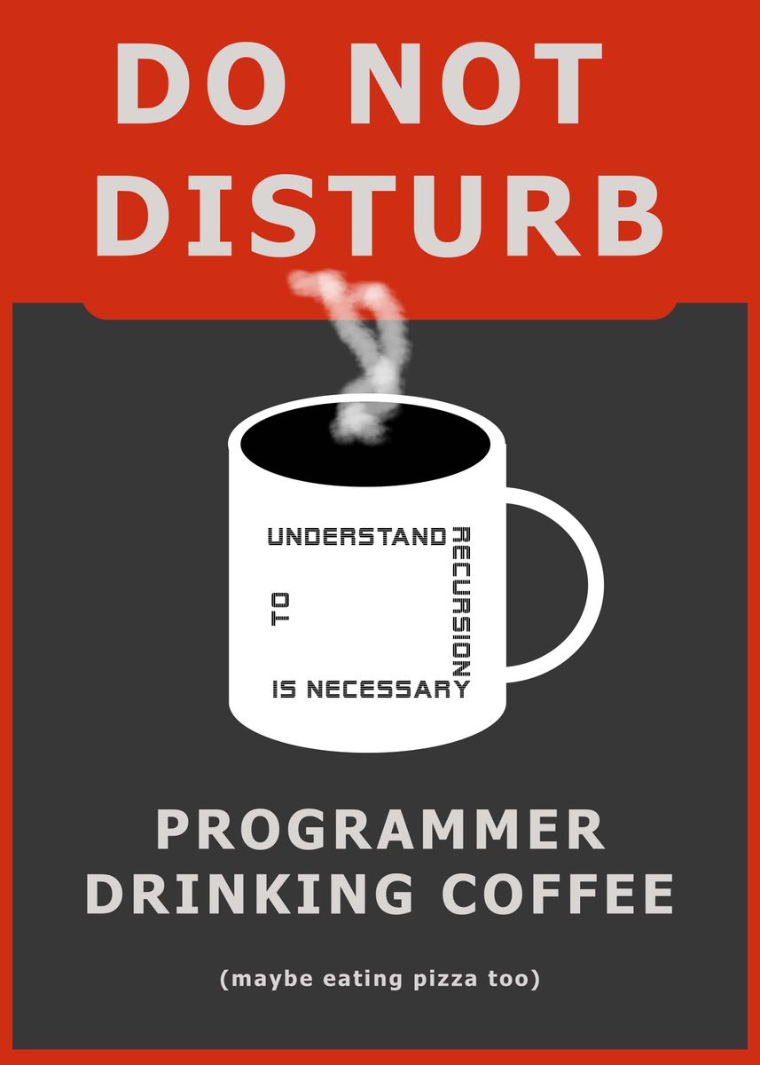 'Programmer drinking coffee' Poster, picture, metal print, paint by ...