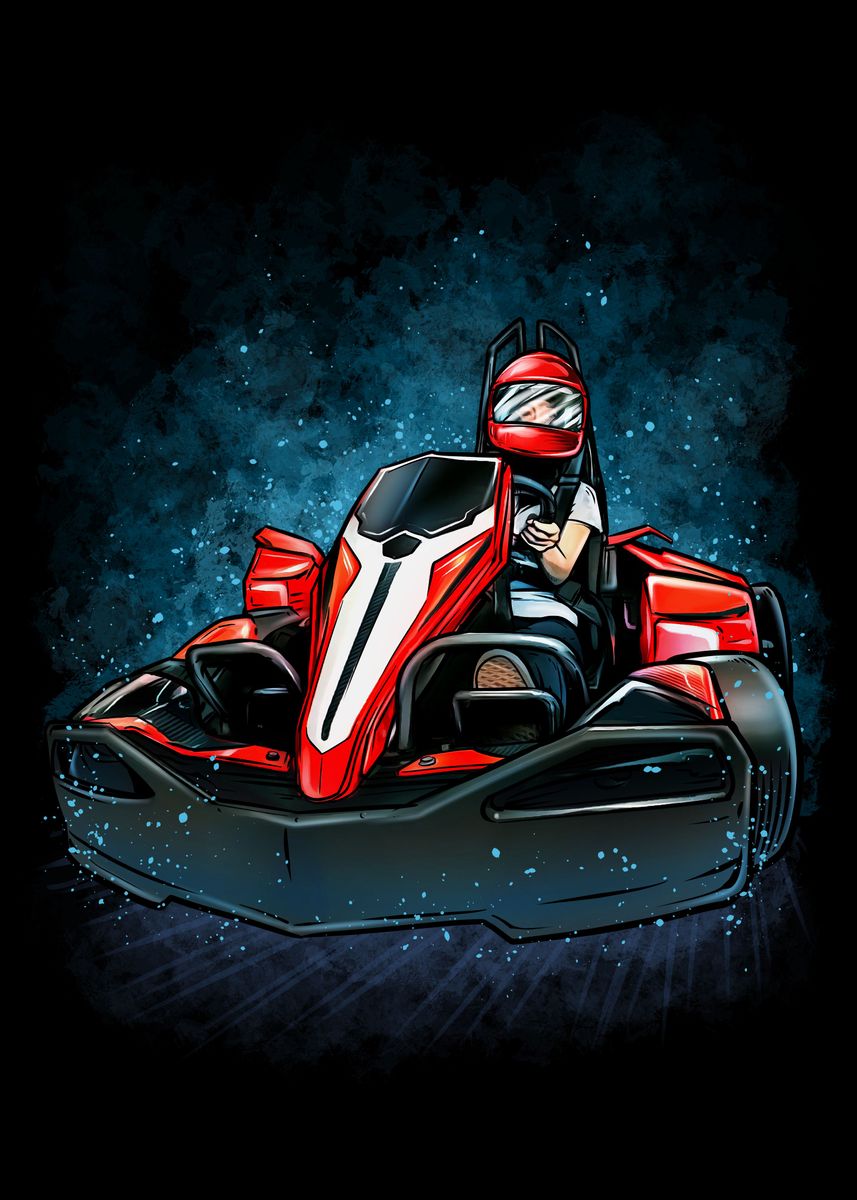 'Go Karts ' Poster, picture, metal print, paint by Wonderful Dream ...