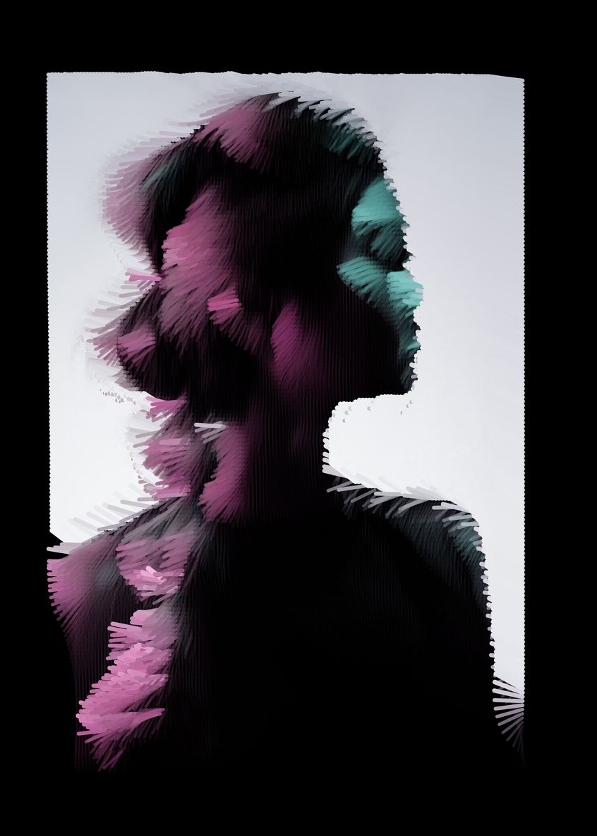 'Human V' Poster, picture, metal print, paint by dazld | Displate