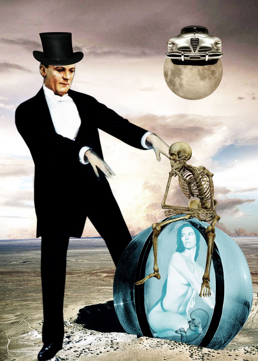 'God is playing' Poster, picture, metal print, paint by Michal Eyal ...