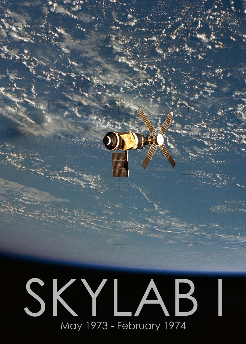 'Skylab I From Space' Poster, picture, metal print, paint by Atomic Chinook | Displate