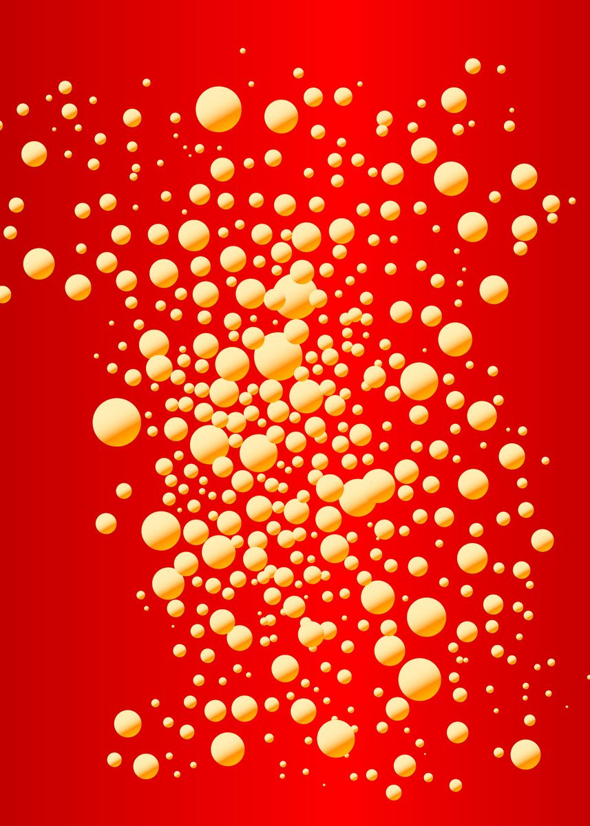 'Red Bubble Background' Poster, picture, metal print, paint by ...