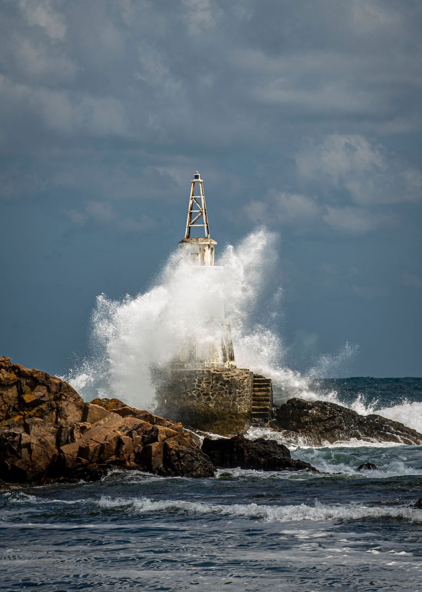 'Storm over the beacon' Poster, picture, metal print, paint by Hristo ...