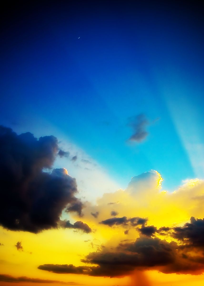 'Eternal Sunset' Poster, picture, metal print, paint by Evan Vickers | Displate