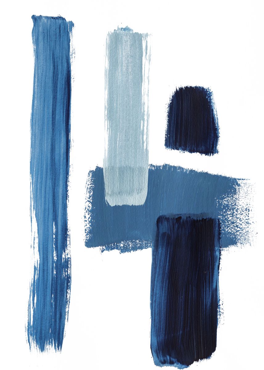 'blue' Poster, picture, metal print, paint by Ela Szczepaniak | Displate