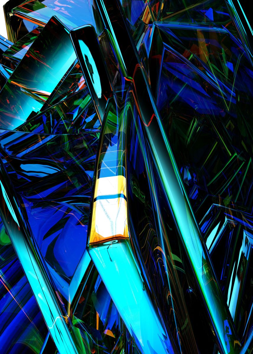 'Shards' Poster, picture, metal print, paint by Aivaras Grauzinis ...