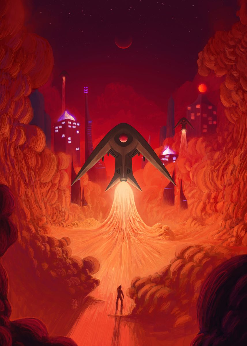 'Blast Off' Poster, picture, metal print, paint by Jaymo | Displate