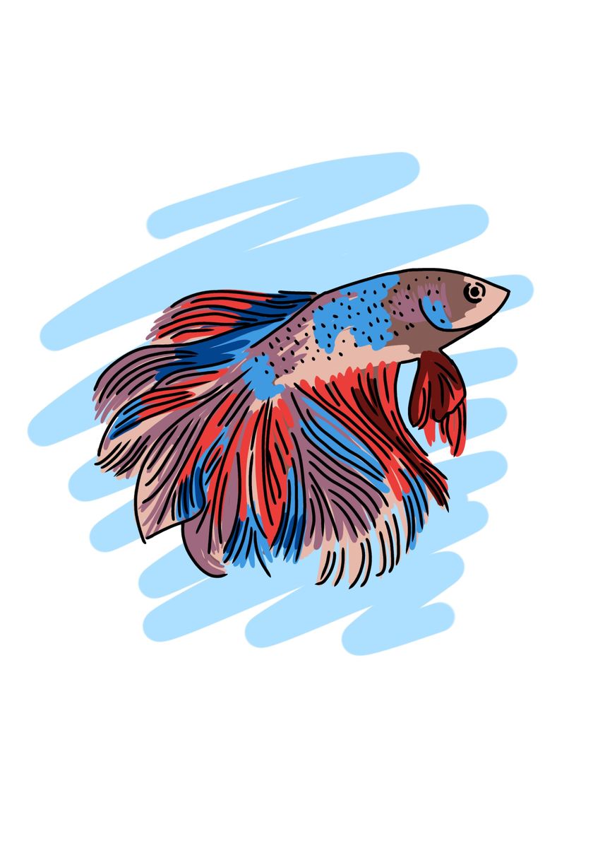 'Colorful Fish' Poster by Barnawi Madjiani Thahir | Displate