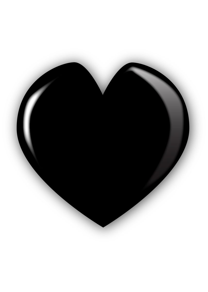 'Dark Black Heart' Poster, picture, metal print, paint by HomeStead ...
