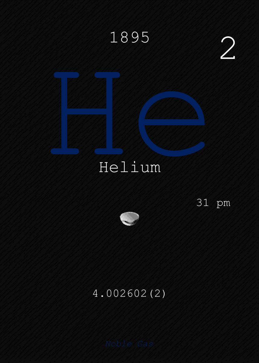 'Helium' Poster, picture, metal print, paint by ChemECool | Displate