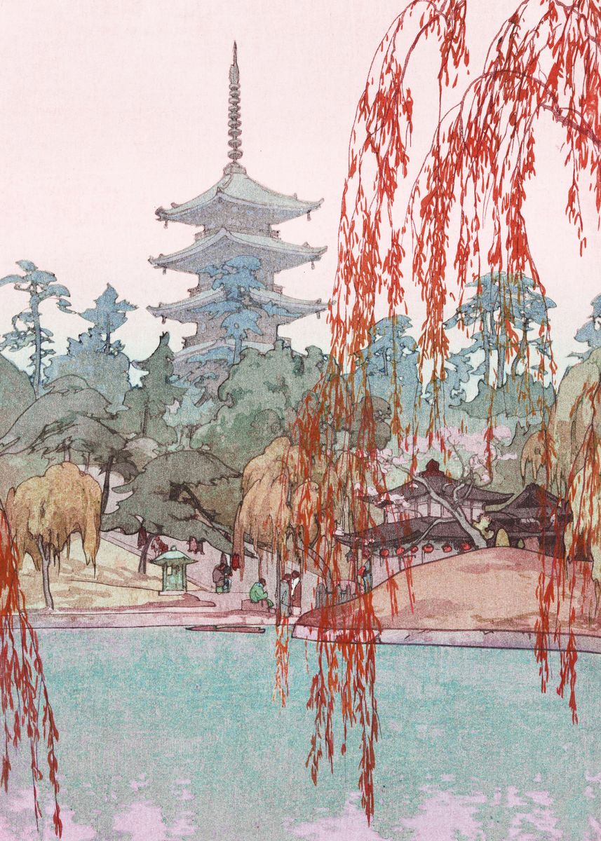 'Japanese scene III' Poster, picture, metal print, paint by aeiaua ...