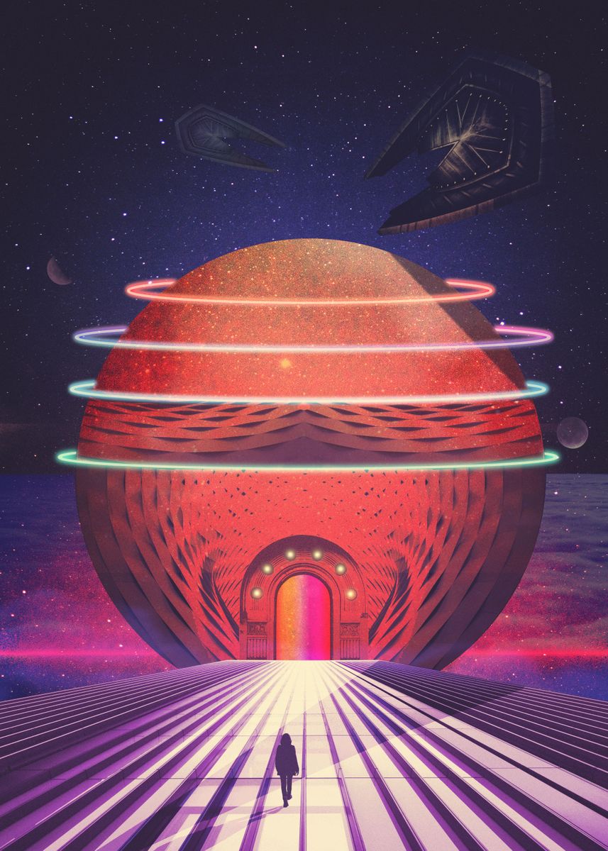 'Extraterrestrial Station 2' Poster, picture, metal print, paint by ...