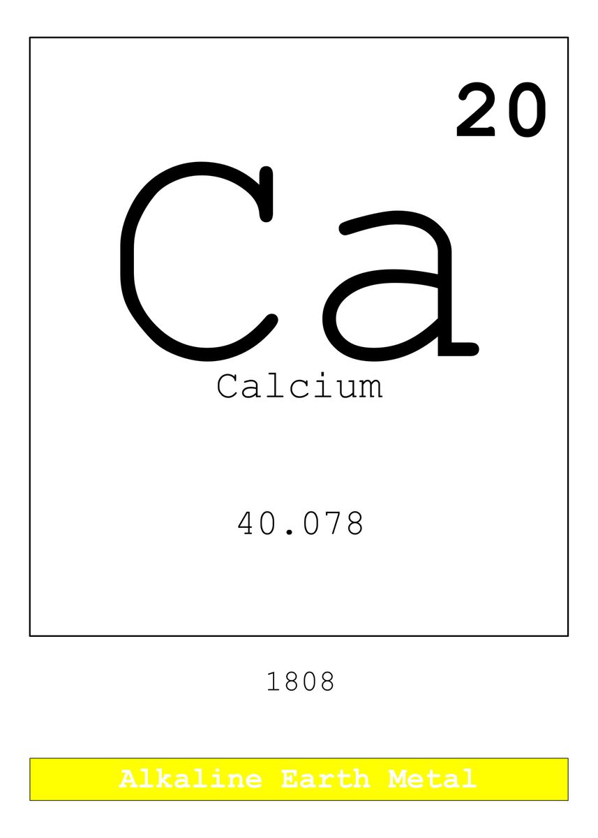 'Calcium' Poster by ChemECool | Displate