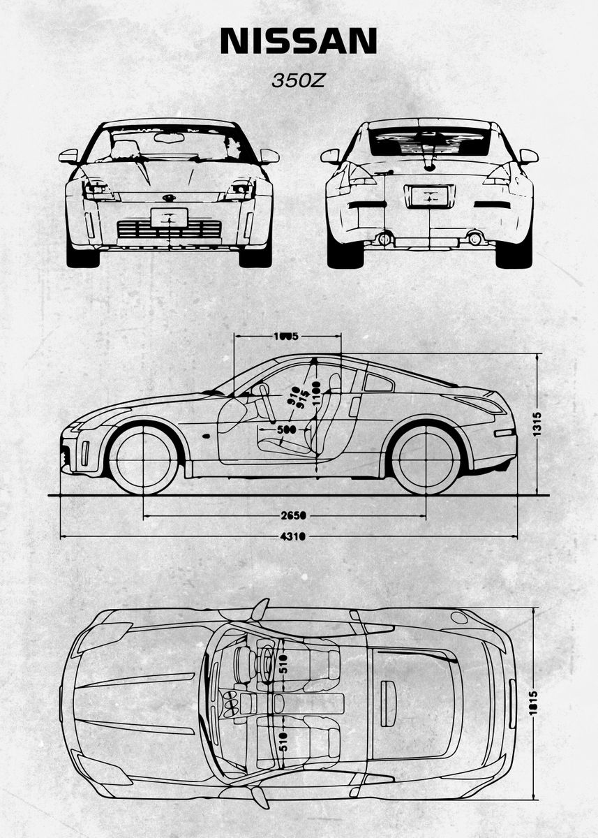 'No181 Nissan 350Z' Poster, picture, metal print, paint by Xavier ...