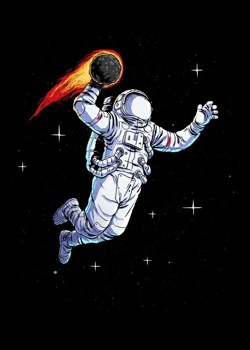 'Space Dunk' Poster by digitalcarbines art | Displate